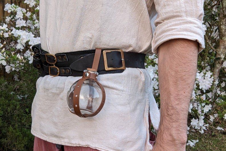 Large Potion Bottle With Leather Holster - Etsy