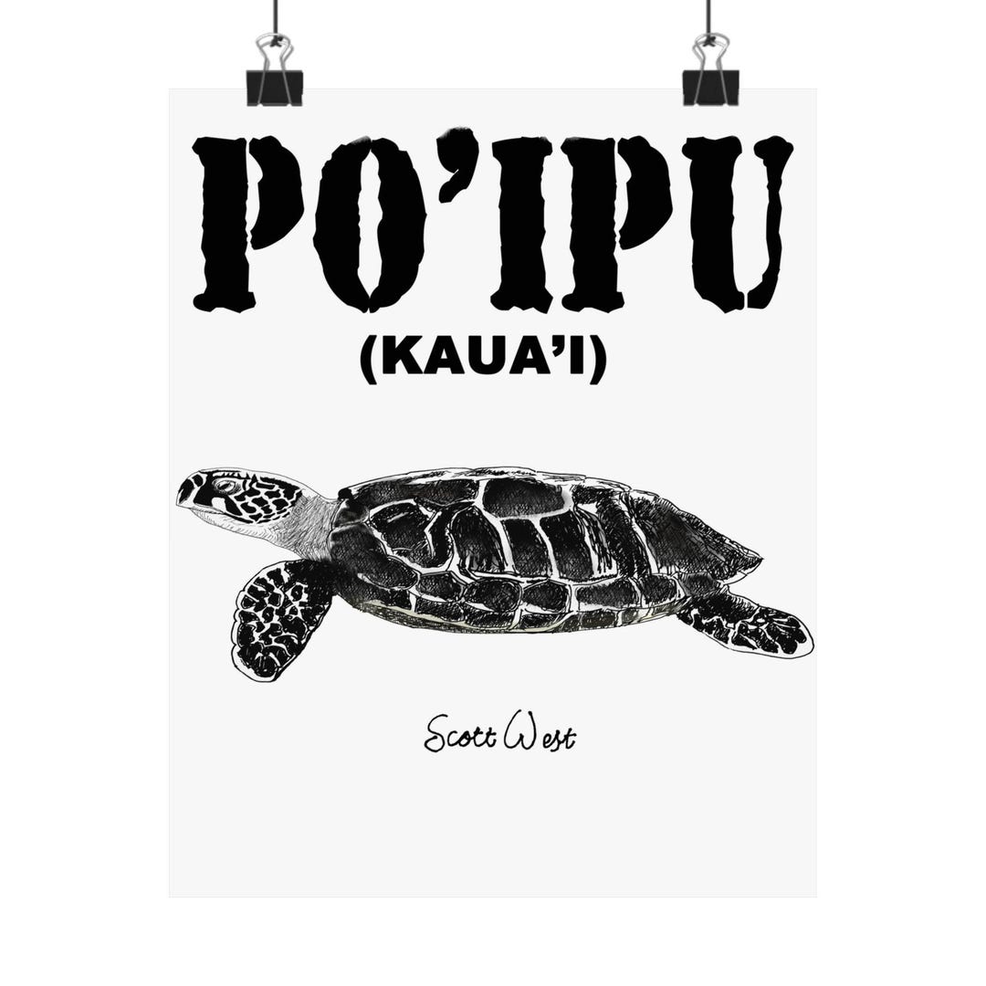 Sea Turtle Matte Vertical Posters, Coastal Wall Art, Ocean Decor ...