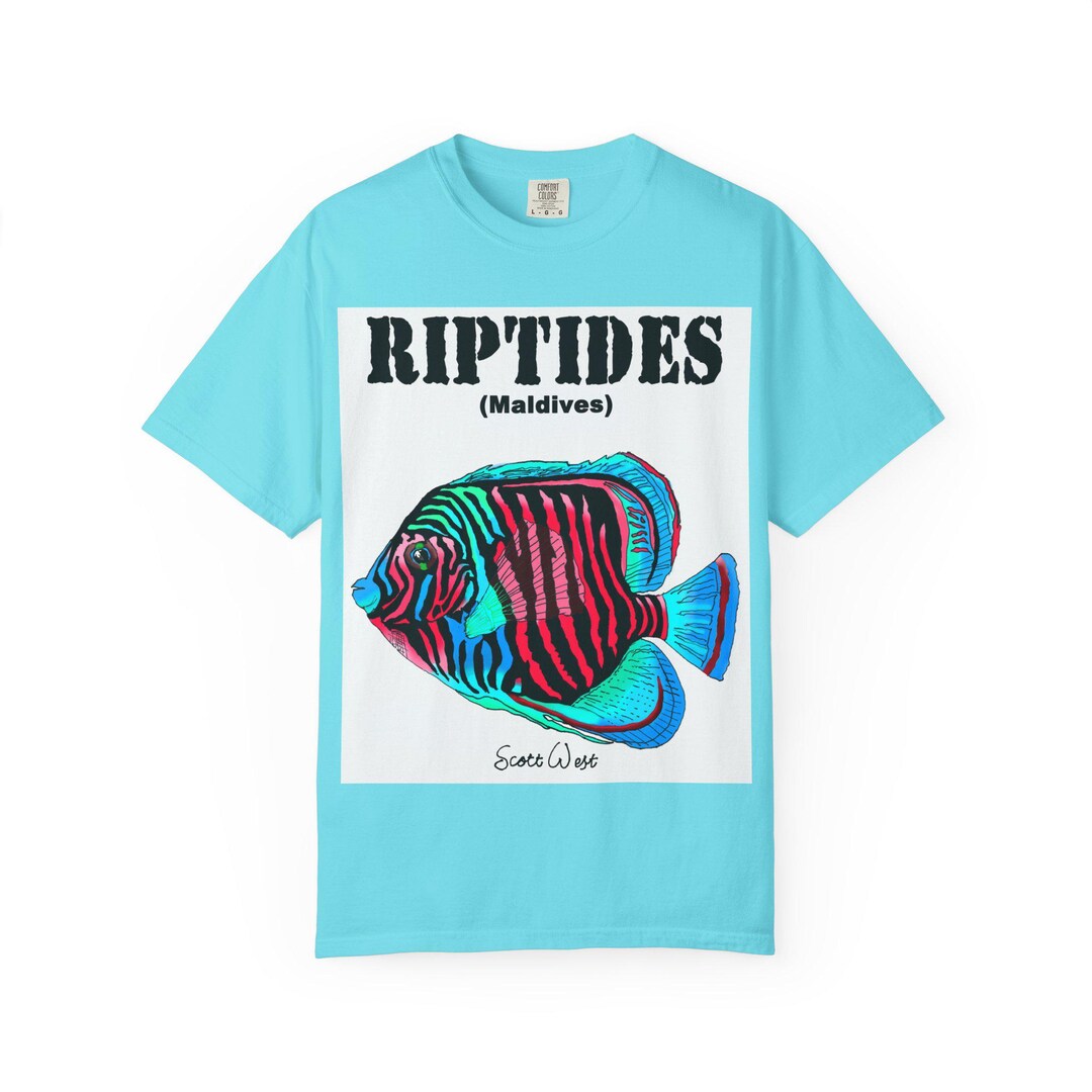 Ocean Reef Fish Unisex T-shirt, Lagoon Blue Pink Seafoam Magenta ...