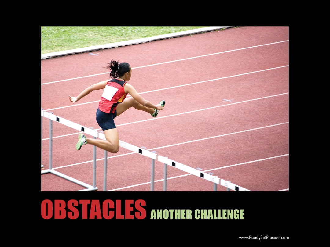 Obstacles Inspirational Poster for Wall Art - Etsy