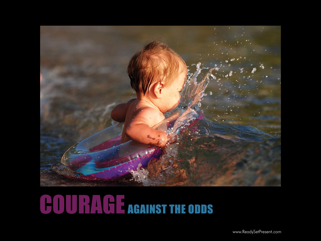 Courage Motivational Poster - Etsy