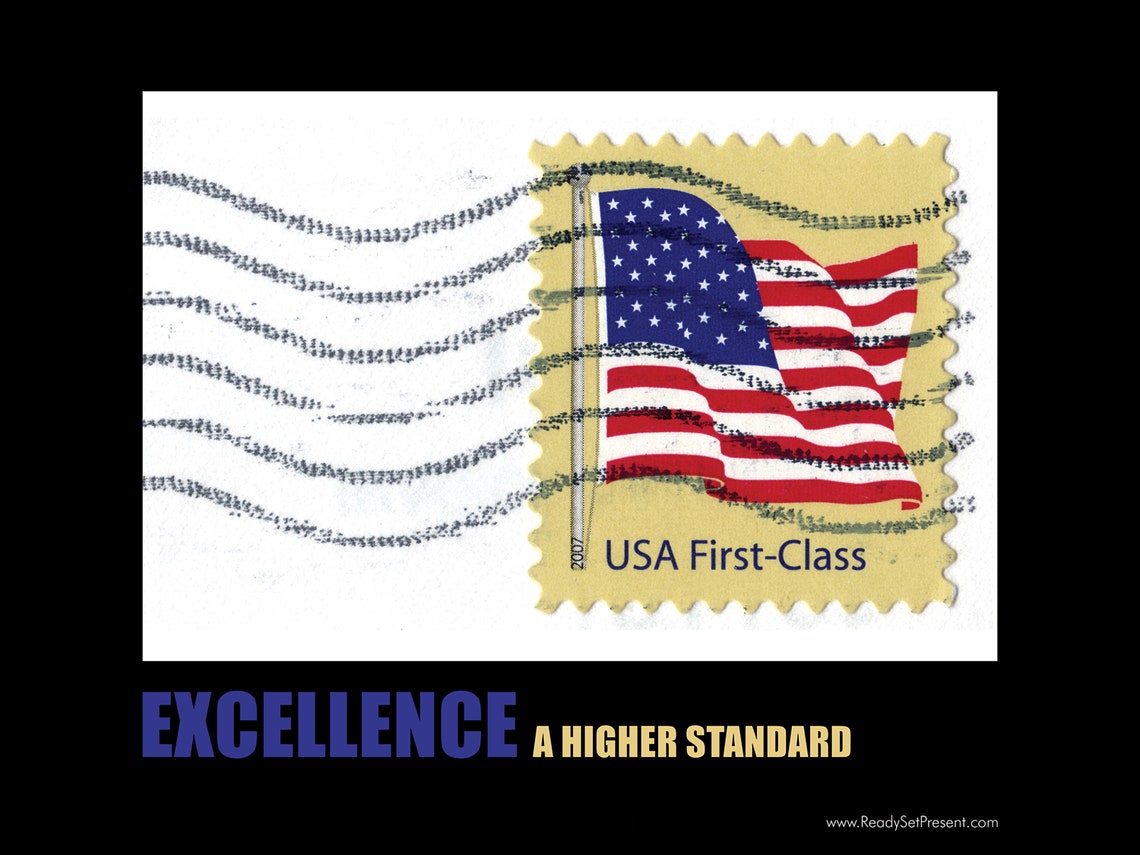 Excellence Motivational Poster - Etsy