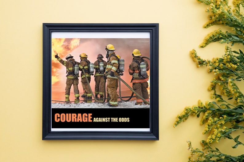 Courage, Poster, Office Wall Art, Office Decor, Management ...