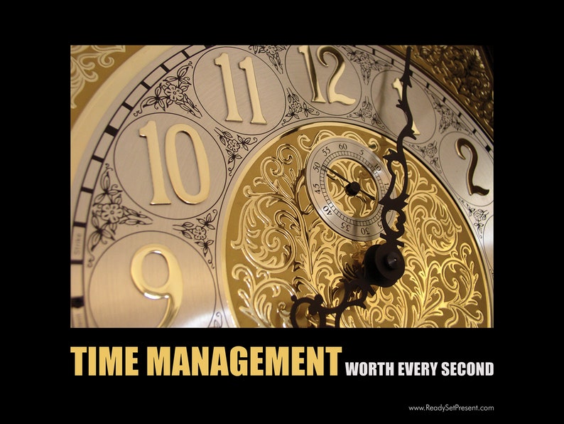 Time Management Motivational Poster - Etsy