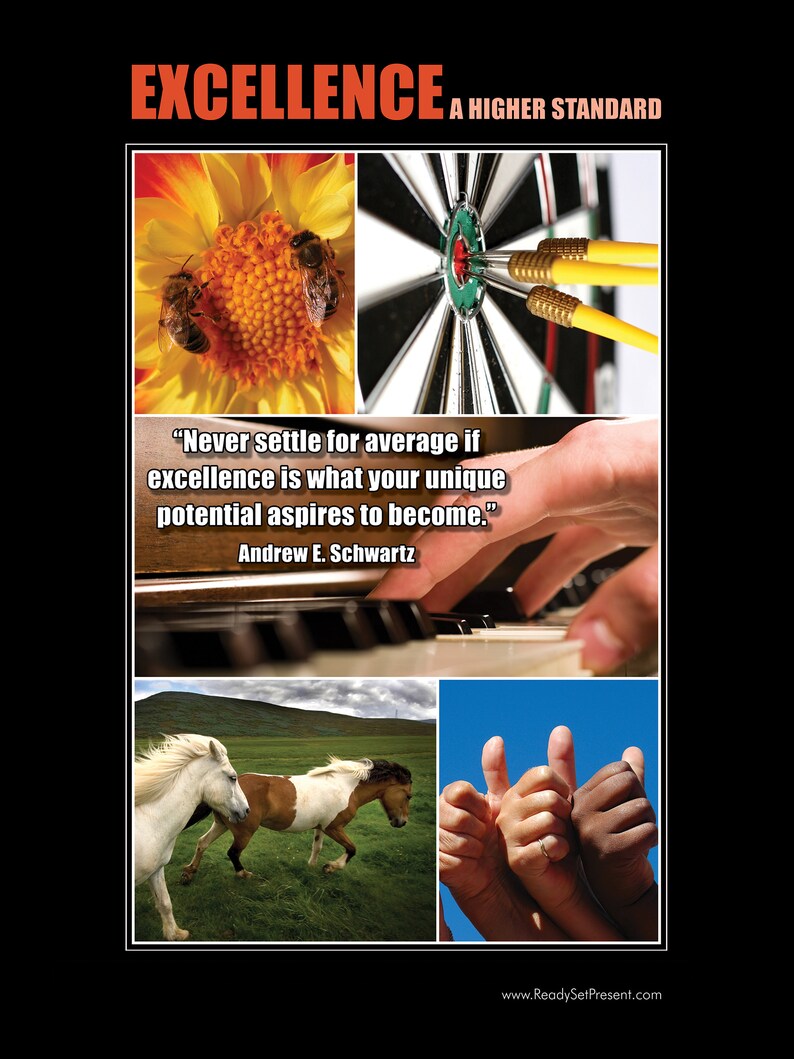 Excellence, Poster, Office Wall Art, Office Decor, Management ...