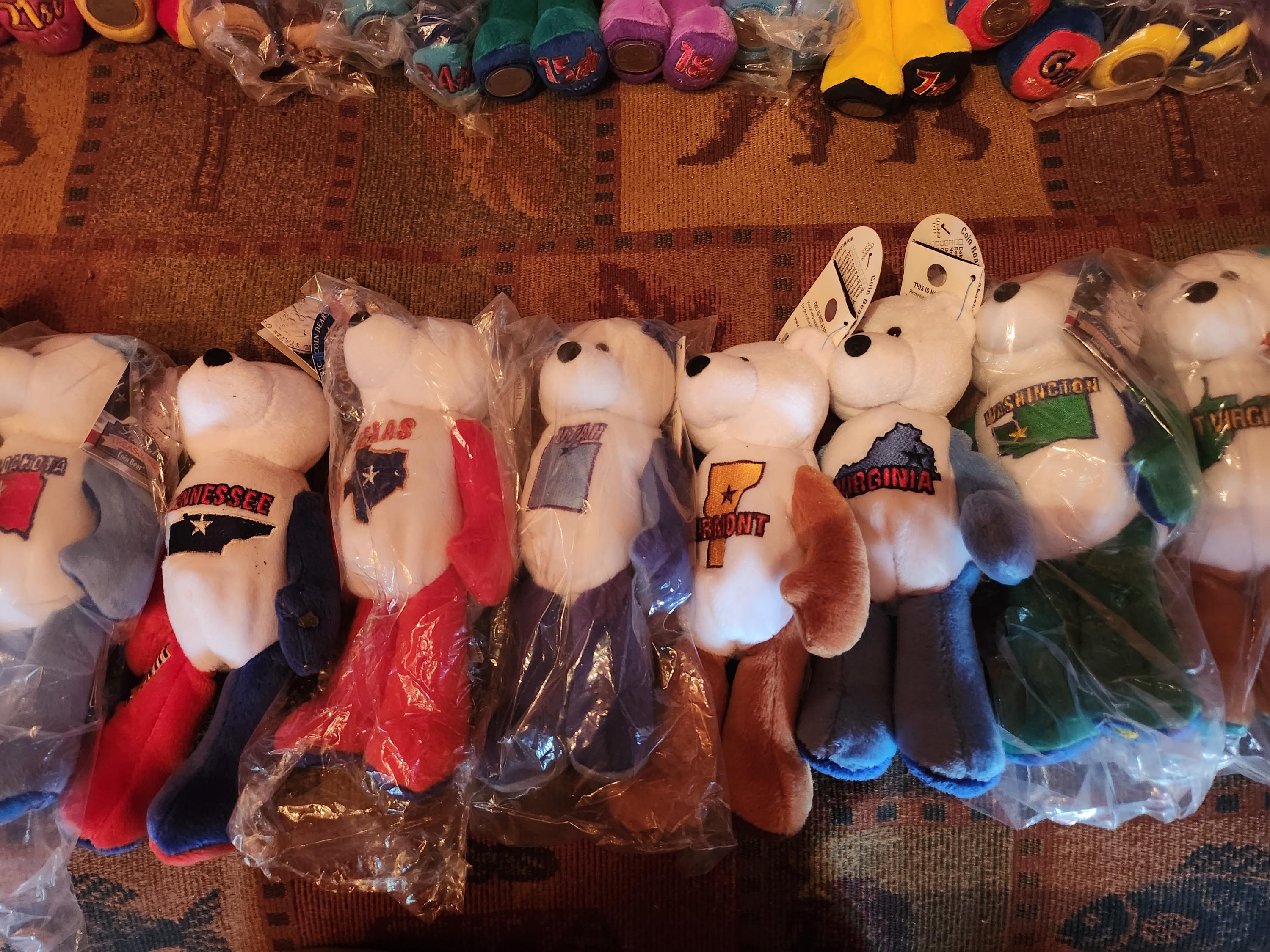 Collectible Bears With State Quarters Included- Great Gift!! - Etsy