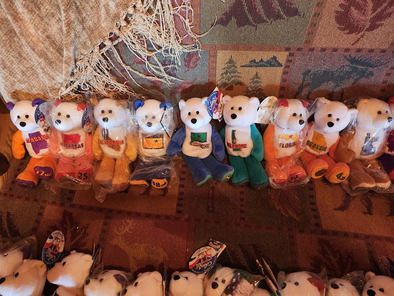 Collectible Bears With State Quarters Included- Great Gift!! - Etsy