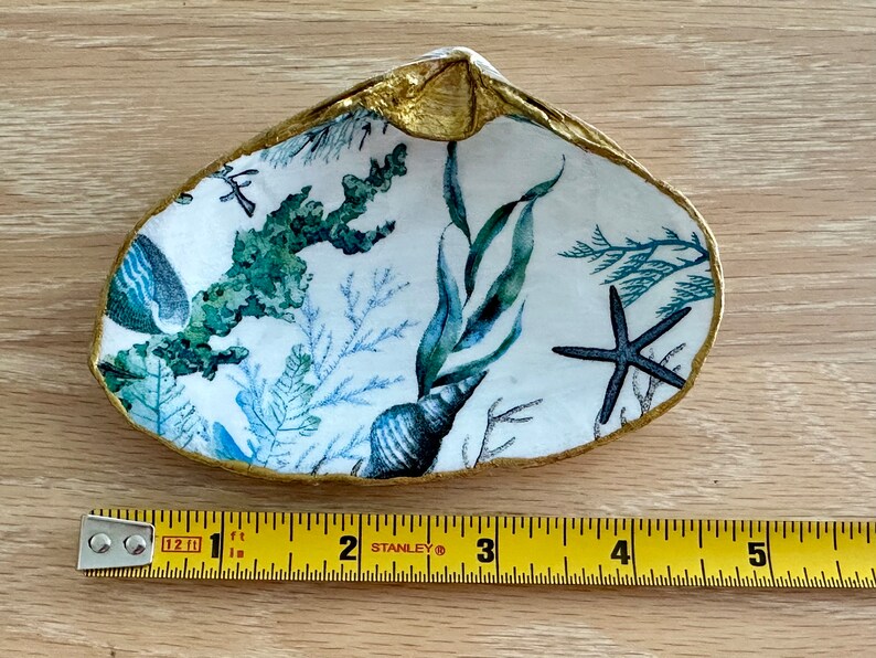 Coastal Decoupage Clam Shell - Etsy