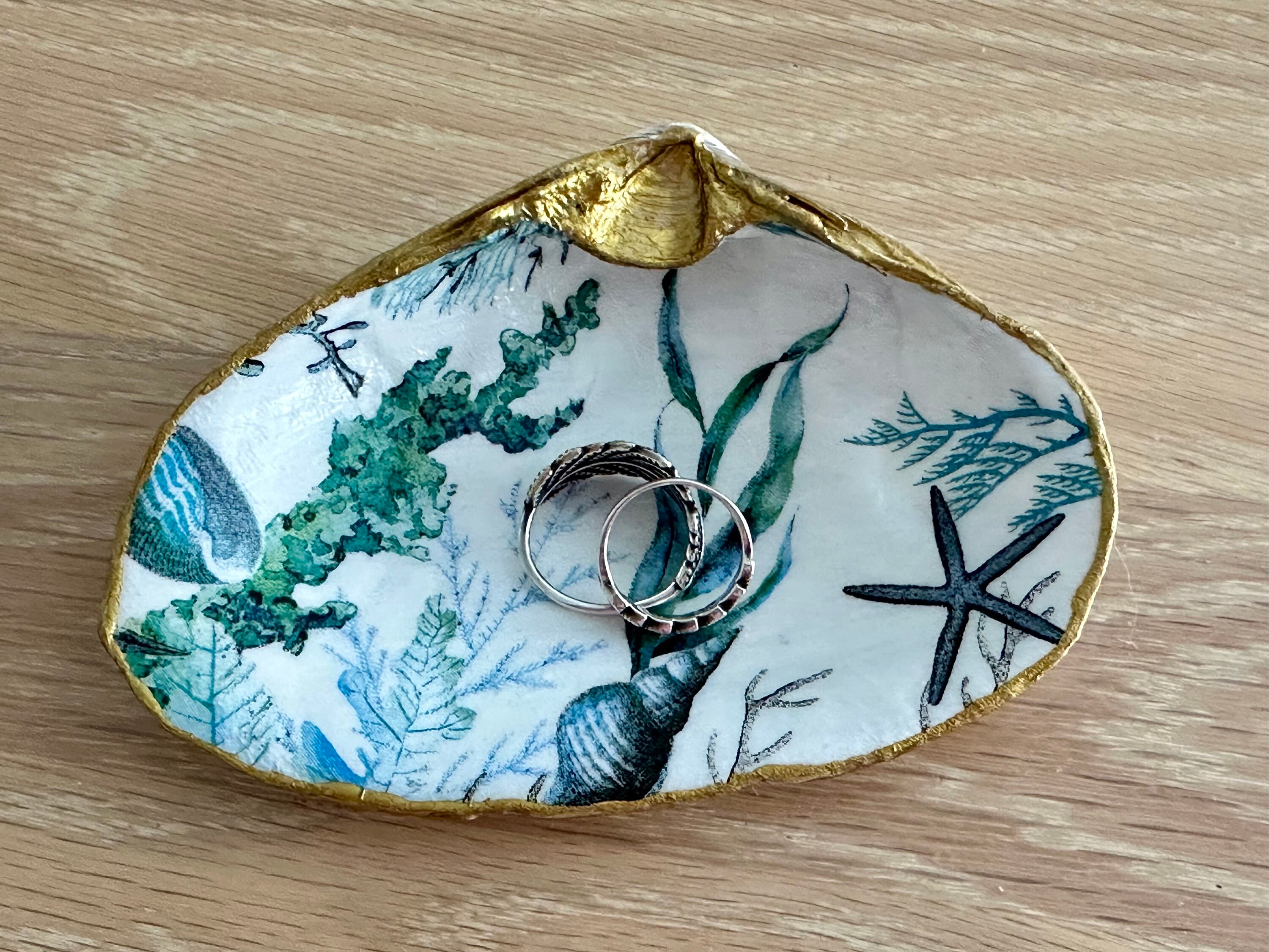 Coastal Decoupage Clam Shell - Etsy
