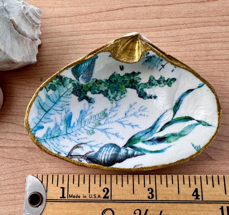 Coastal Decoupage Clam Shell - Etsy