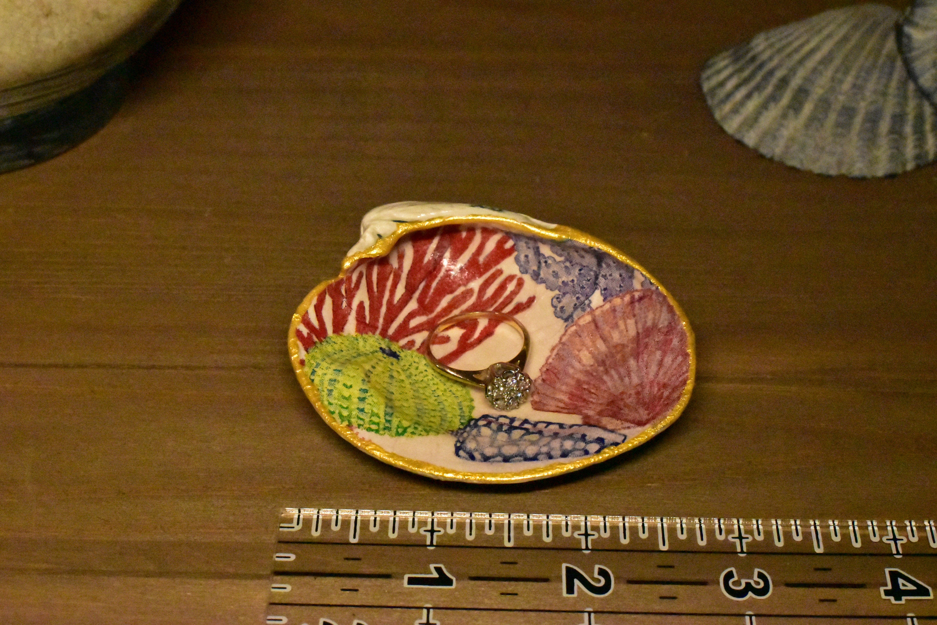 Coastal Decoupage Clam Shell - Etsy