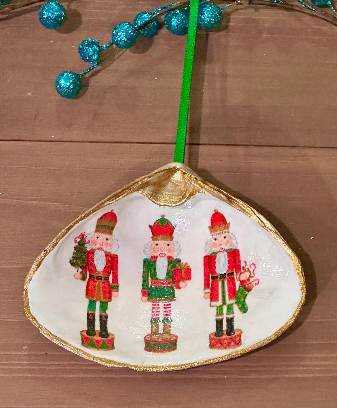 Nutcracker Trio Decoupage Clam Shell Ornament - Etsy