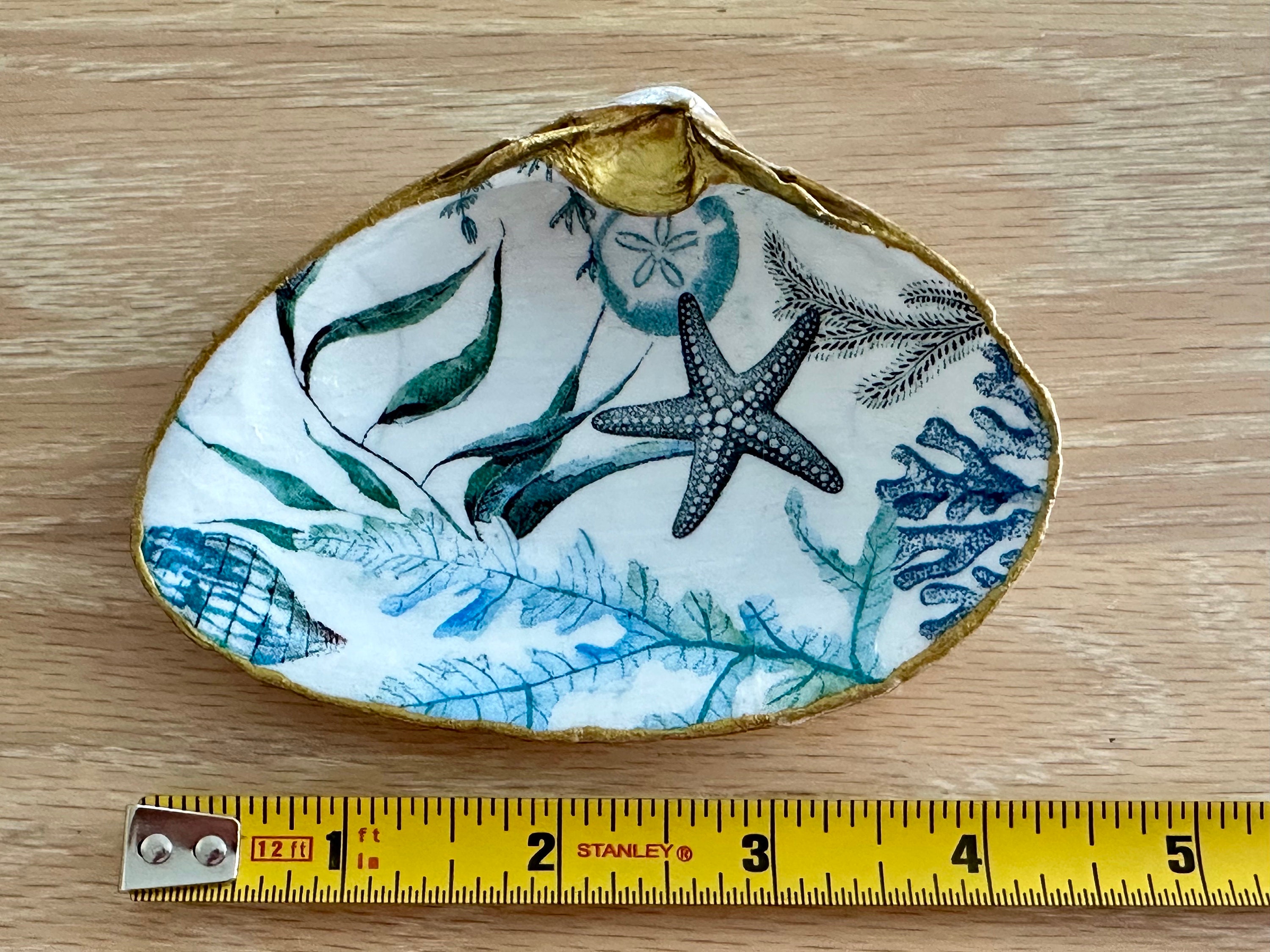 Coastal Decoupage Clam Shell - Etsy
