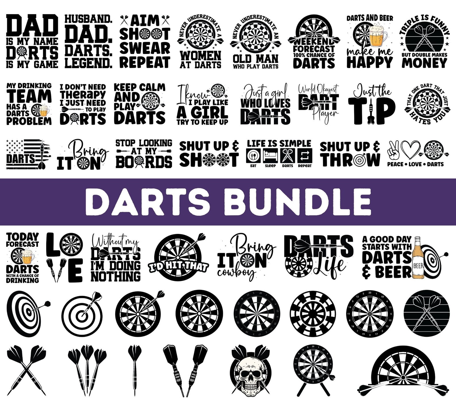 Darts SVG PNG Bundle| Dart Quotes Svg| Dart Player Svg| Dart Board Svg ...