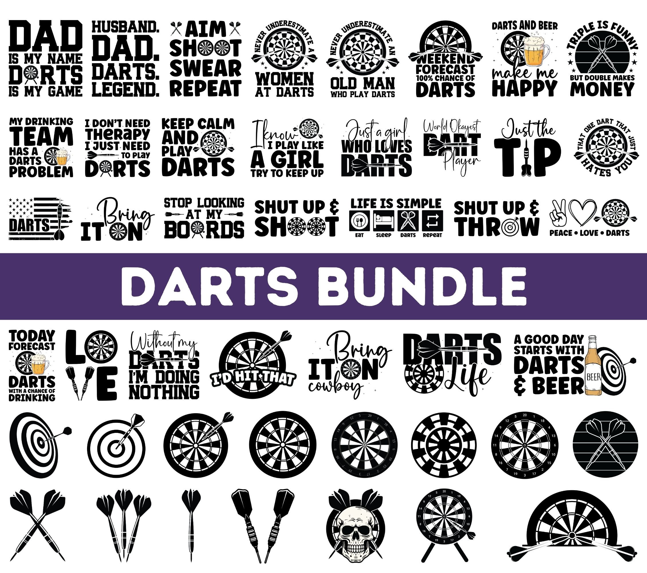 Darts SVG PNG Bundle| Dart Quotes Svg| Dart Player Svg| Dart Board Svg ...