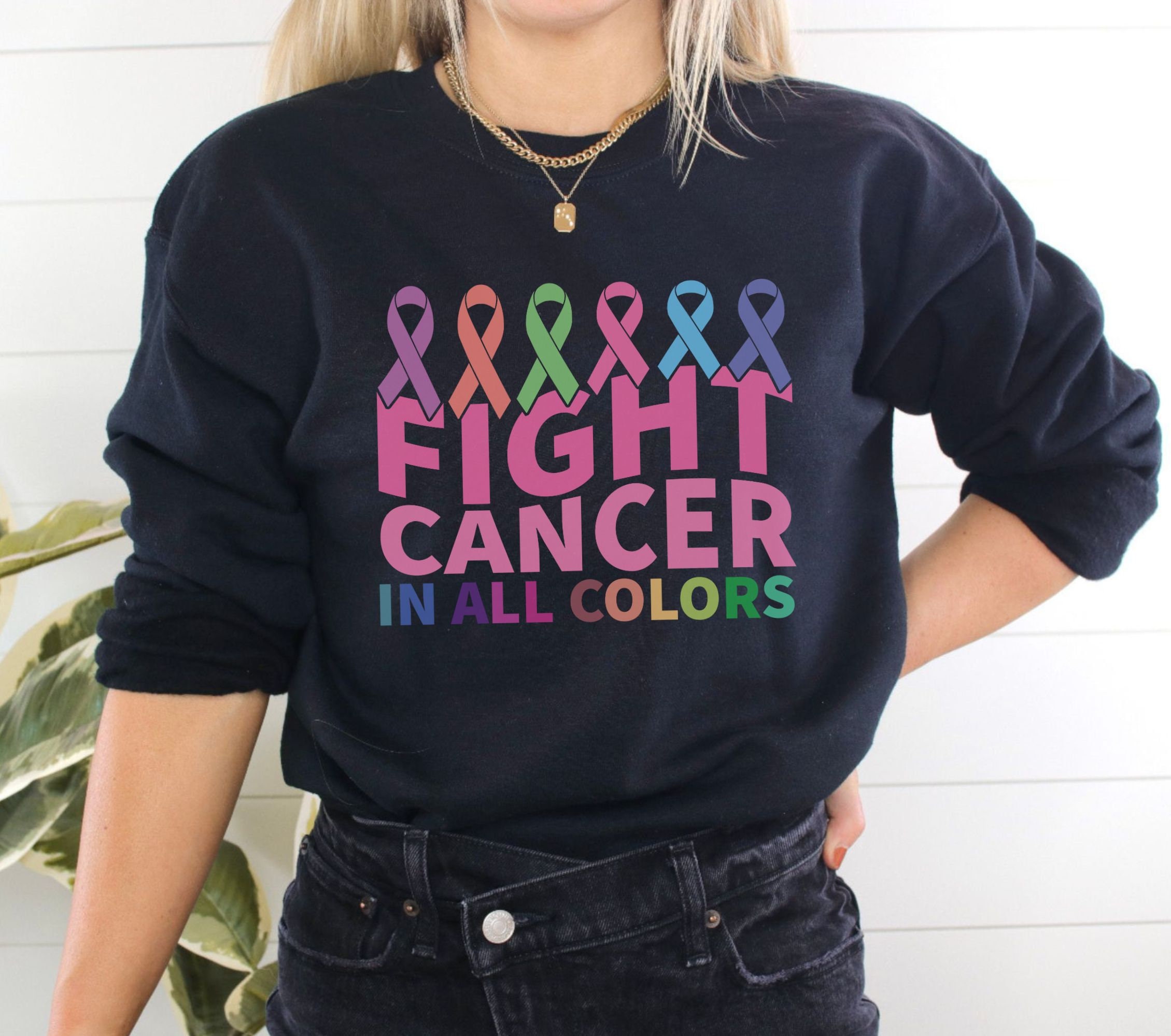 Fight Cancer in All Color SVG Design Bundle, Cancer Awareness Png ...