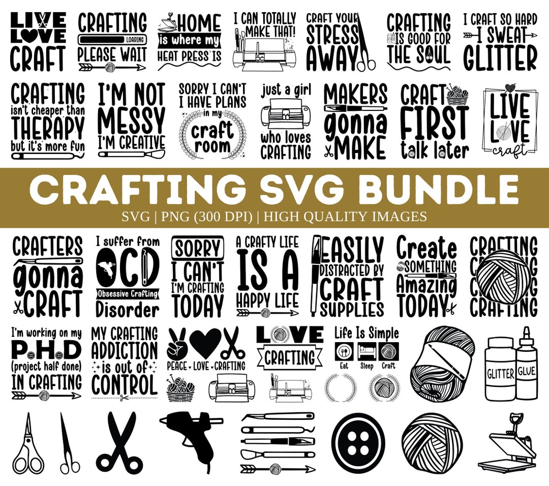 Elaboración de SVG PNG Bundle/ Craft Svg/ Crafters Svg/ Crafting Shirt ...