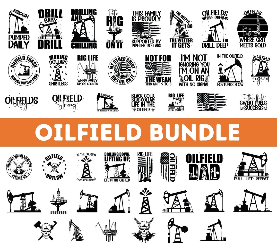 Oilfield SVG PNG Bundle| Oil Rig Svg| Gas Pump Svg| Oilfield Png ...