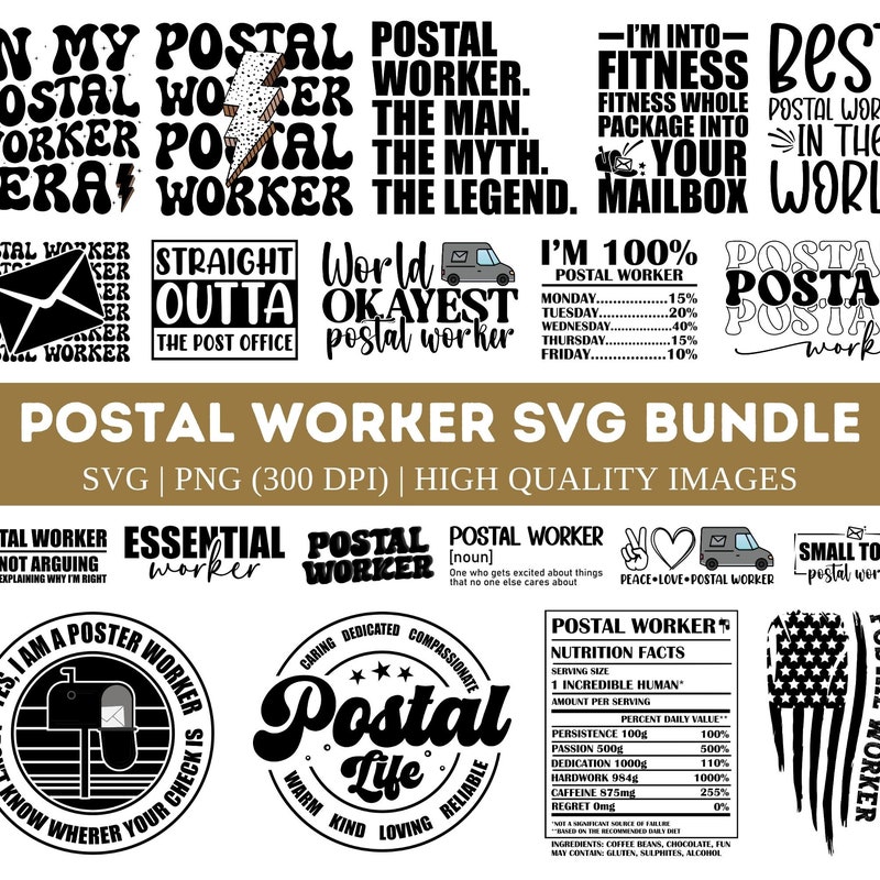 Postal Worker Svg - Etsy