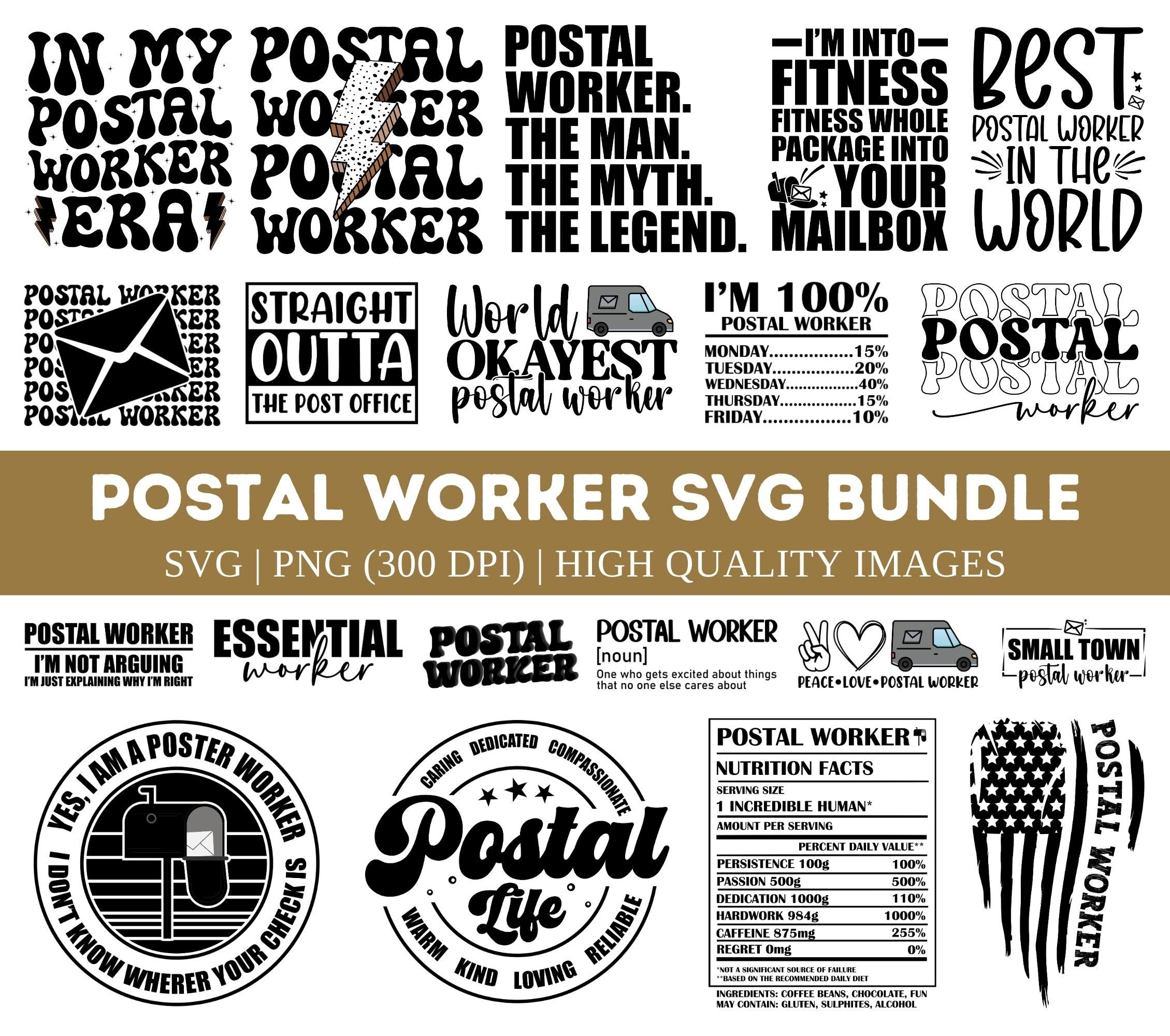 Postal Worker SVG Bundle, Postal Life Svg, Small Town Postal Worker Svg ...