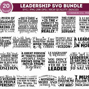Leadership SVG Bundle, Leadership Quote Svg, Leadership Skills Svg ...
