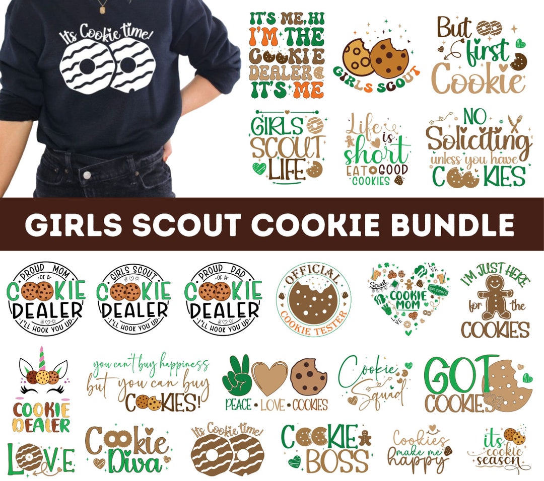 Girl Scout Cookie Dealer SVG PNG Bundle Funny Cookies Png Girl Scout ...