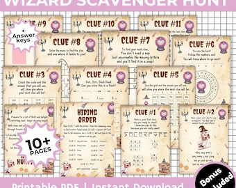 Wizard Scavenger Hunt for Older Kids Witches Birthday Treasure Hunt ...