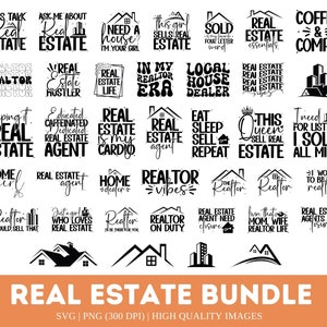 Real Estate SVG Bundle Real Estate PNG Bundle Realtor Svg Real Estate ...