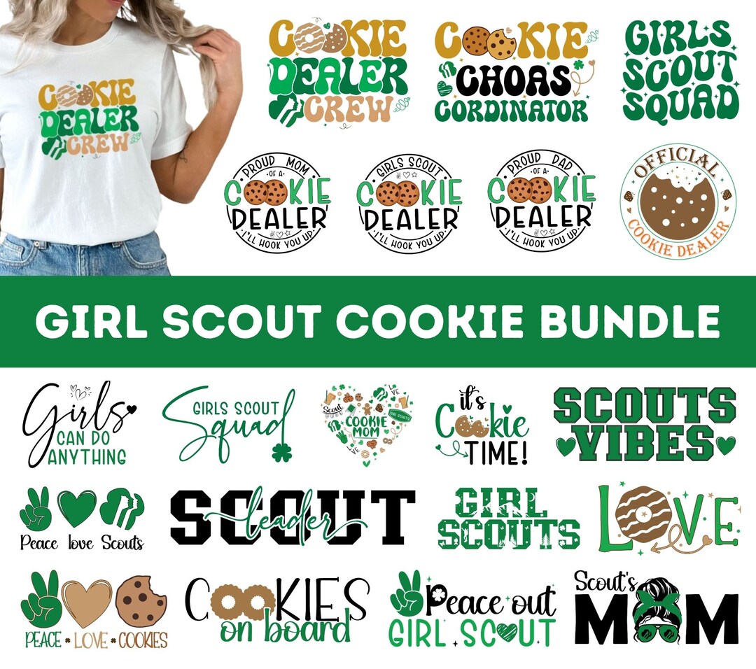 Girl Scout Cookie Dealer Svg Png Bundle Funny Cookies Png Girl Scout