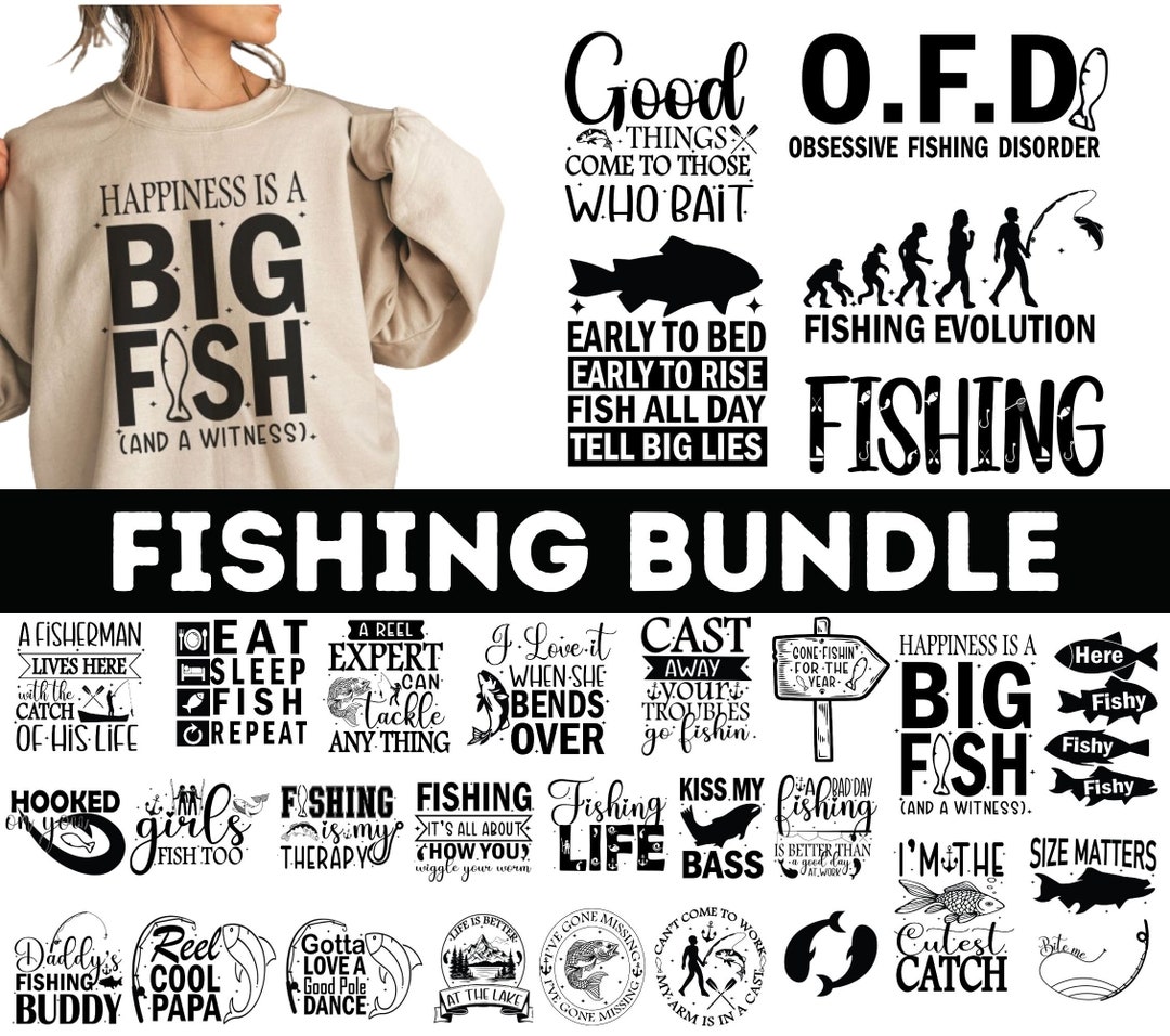 Fishing Life SVG PNG Bundle Fisherman Svg Saying Fishing Funny Quotes ...