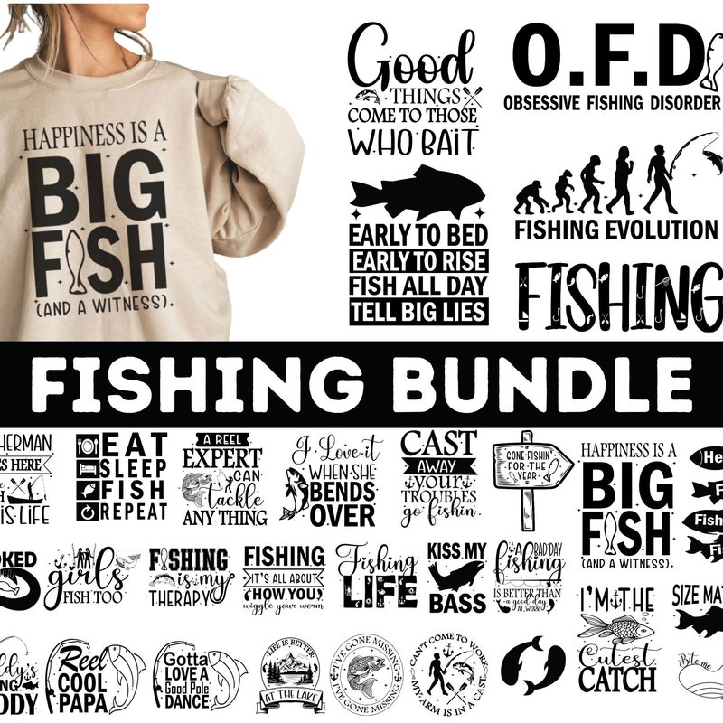 Catching Fish Svg - Etsy