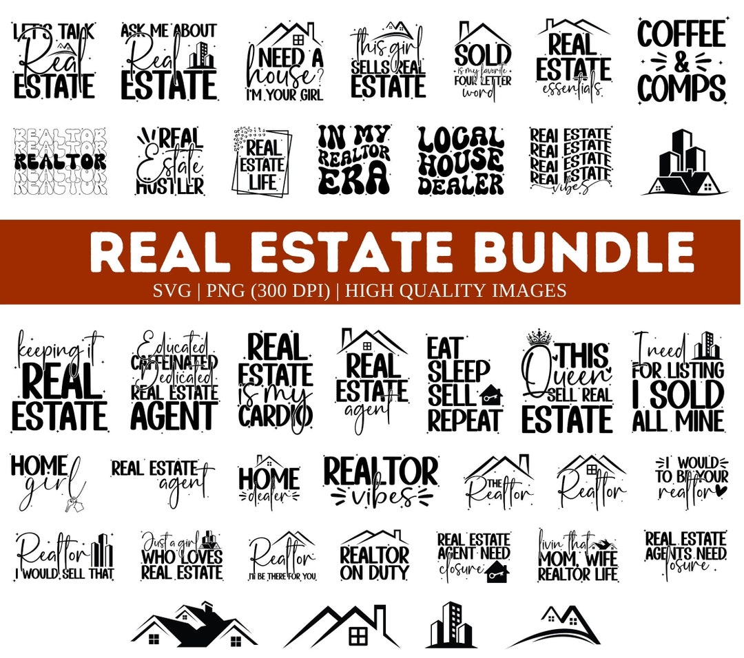 Real Estate SVG Bundle Realtor Svg Real Estate Agent Quotes Svg Real ...