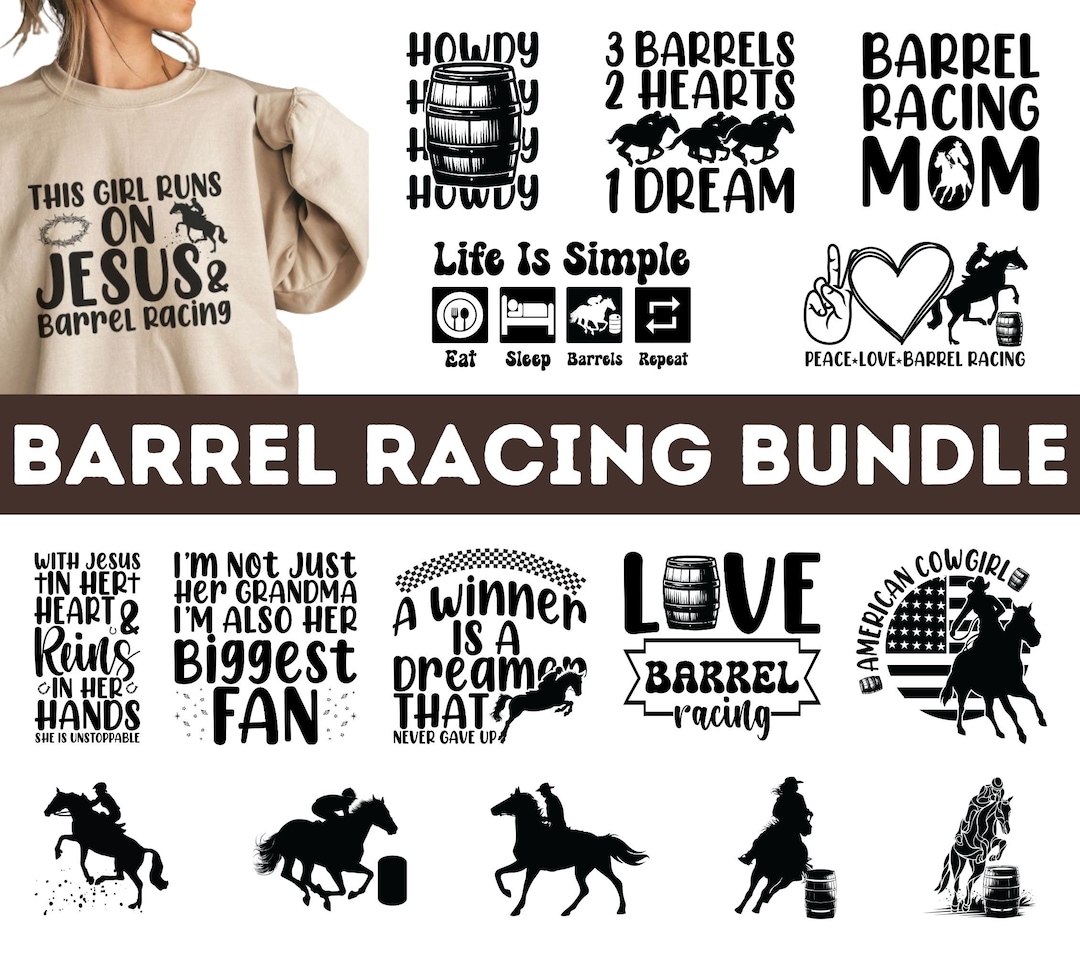 Barrel Racing SVG Bundle| Barrel Racing PNG Bundle| Barrel Racer Svg ...