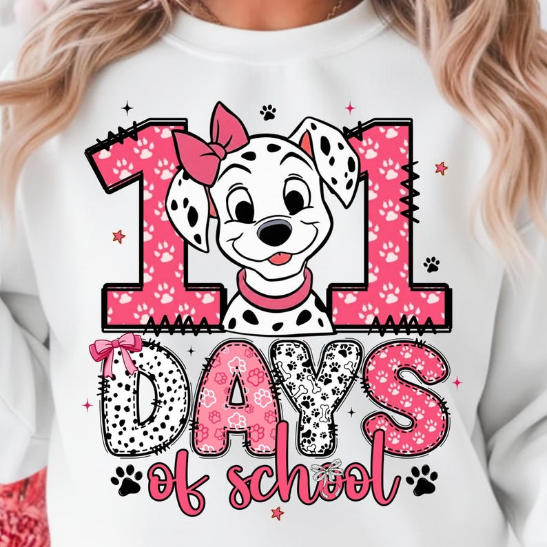 101 Days of School Png Bundle, 101 Days of School Dalmatian Png, Back ...