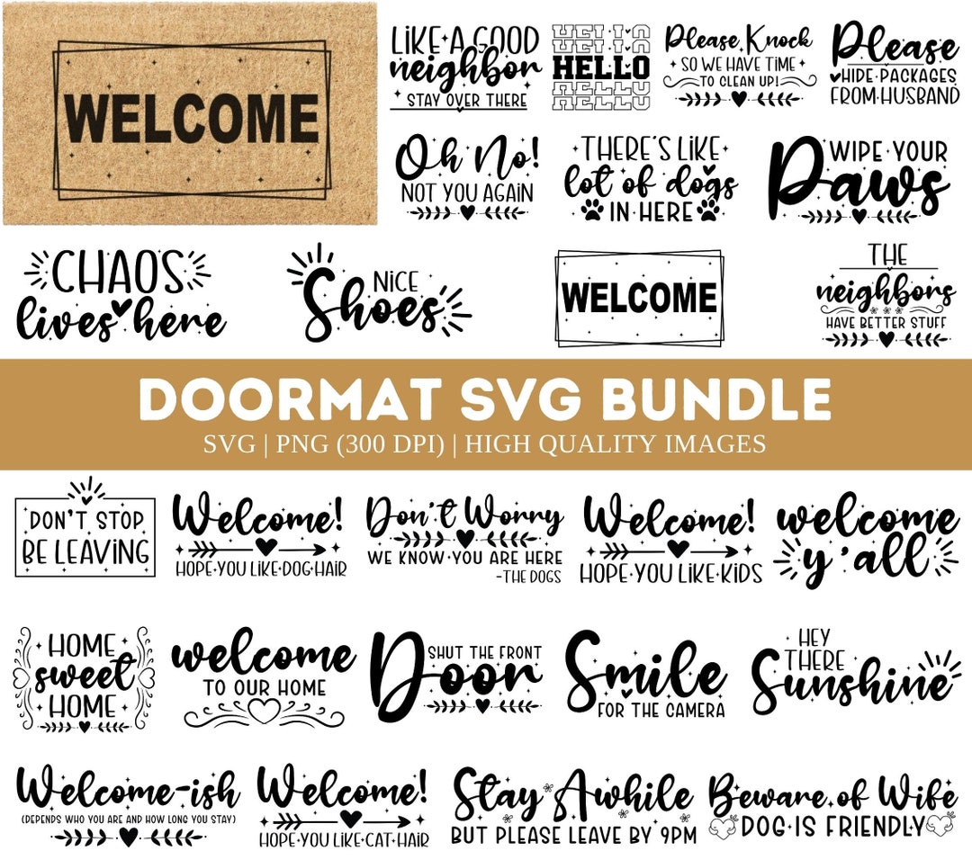 Doormat Quotes SVG Bundle, Doormat Svg, Funny Svg, Door Mat Svg ...