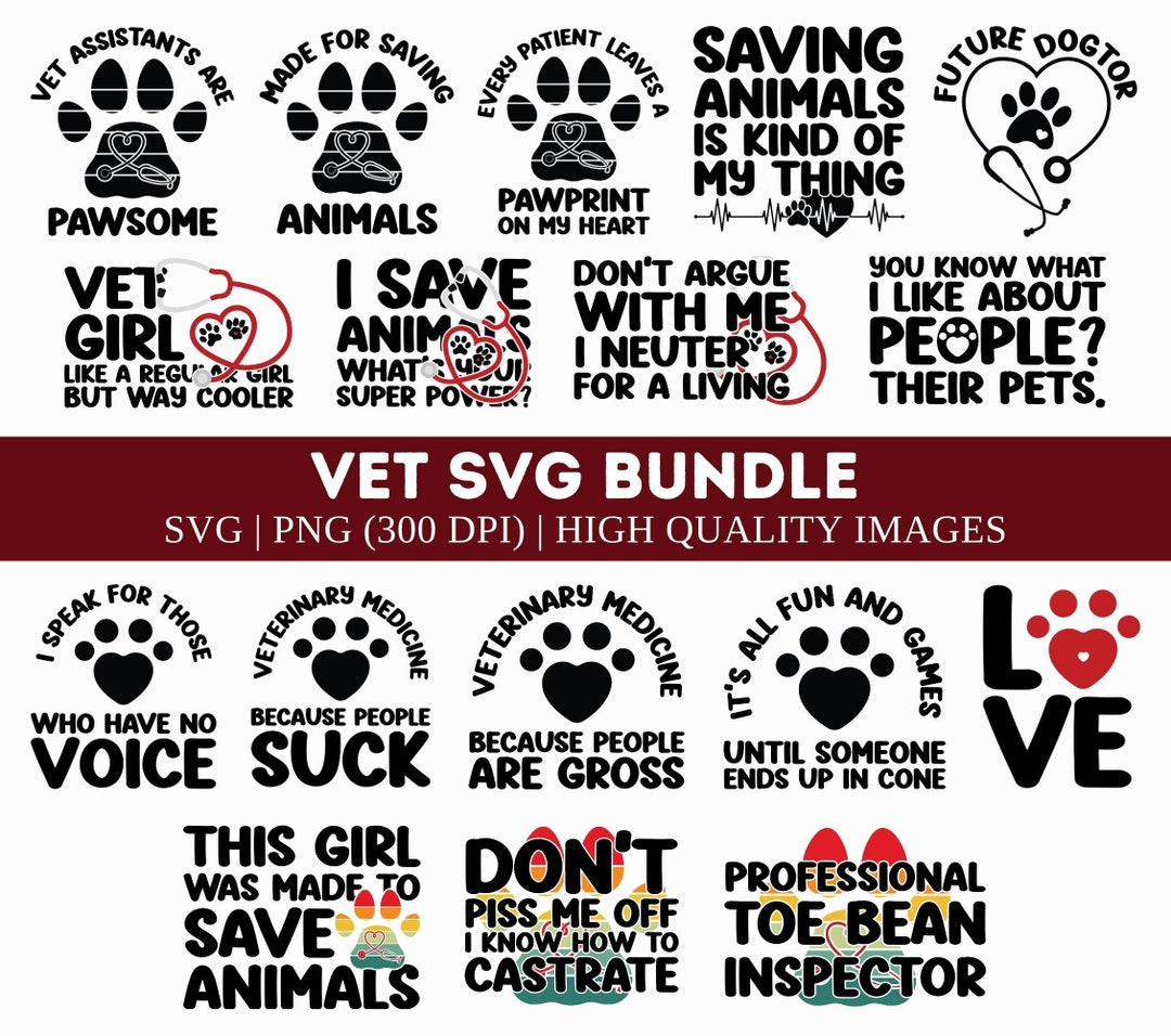 Veterinarian SVG Bundle, Dog Svg, Vet SVG Bundle, Svg for Shirts ...