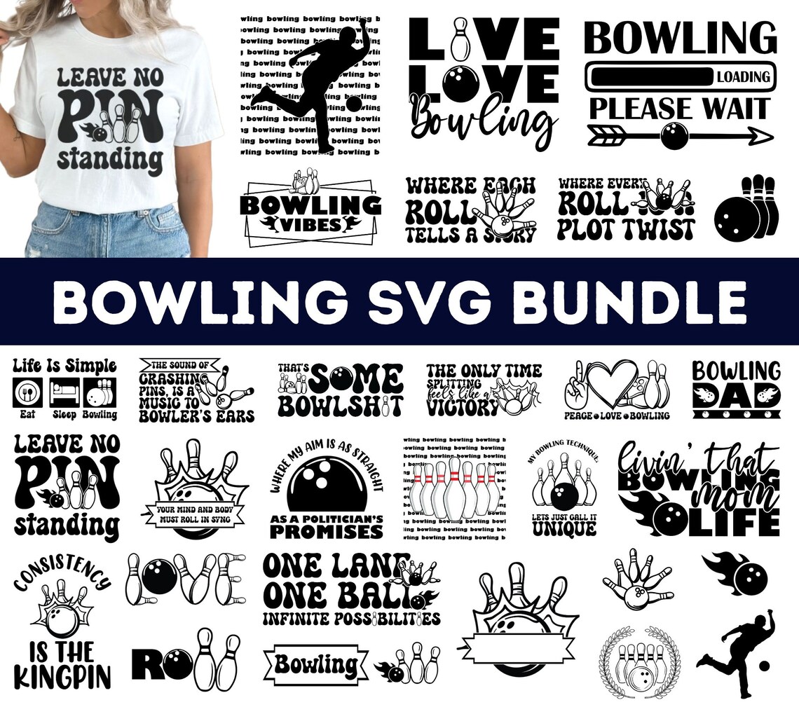Bowling Svg Cut Files, My Bowling Technique is Top Secret Svg, Bowler ...
