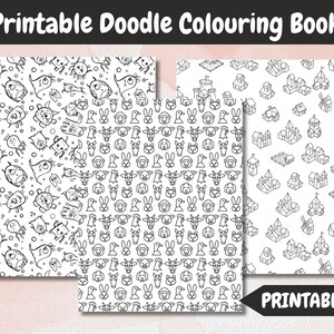 Kids Doodles Coloring Book, Doodles Printable Coloring Book, Print ...