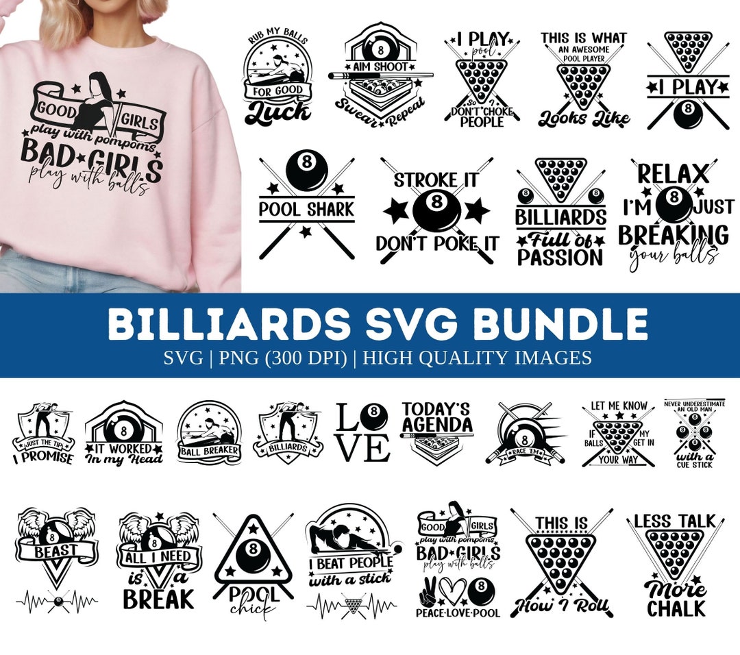 Billiards SVG Bundle, Snooker Svg, Pool Svg, Billiards Clipart ...