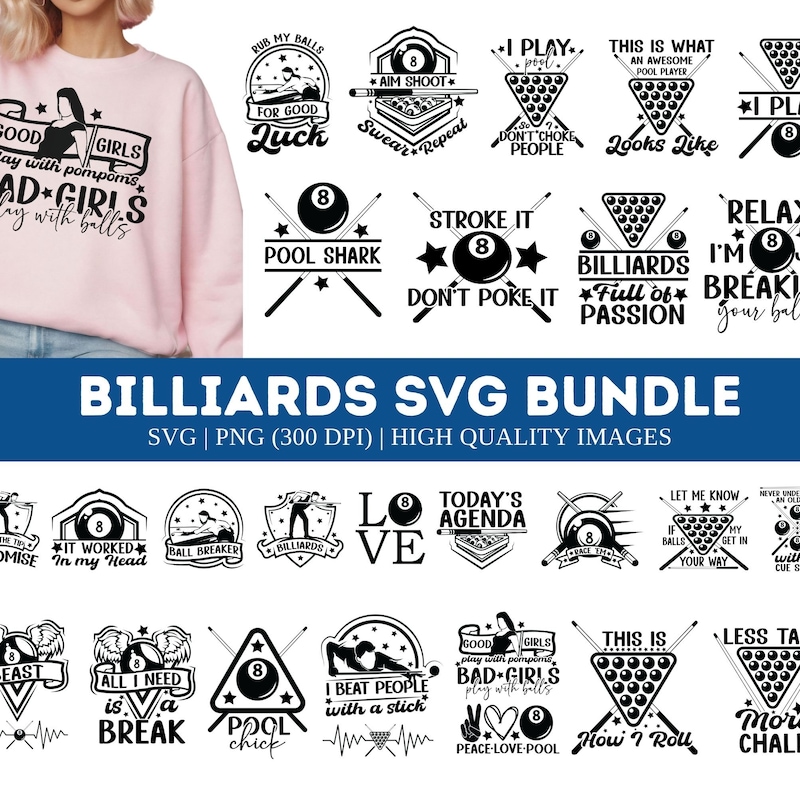 Billiards Svg - Etsy