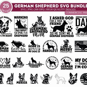 German Shepherd SVG Bundle, German Shepherd Lover Svg, Dog Lover Svg ...