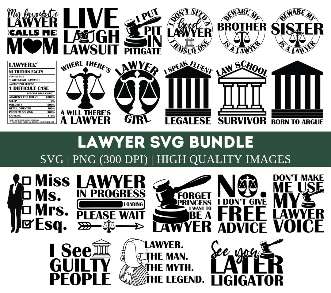 Lawyer SVG Bundle, Lawyer Png, Lawyer Shirt Svg, Law School Svg ...