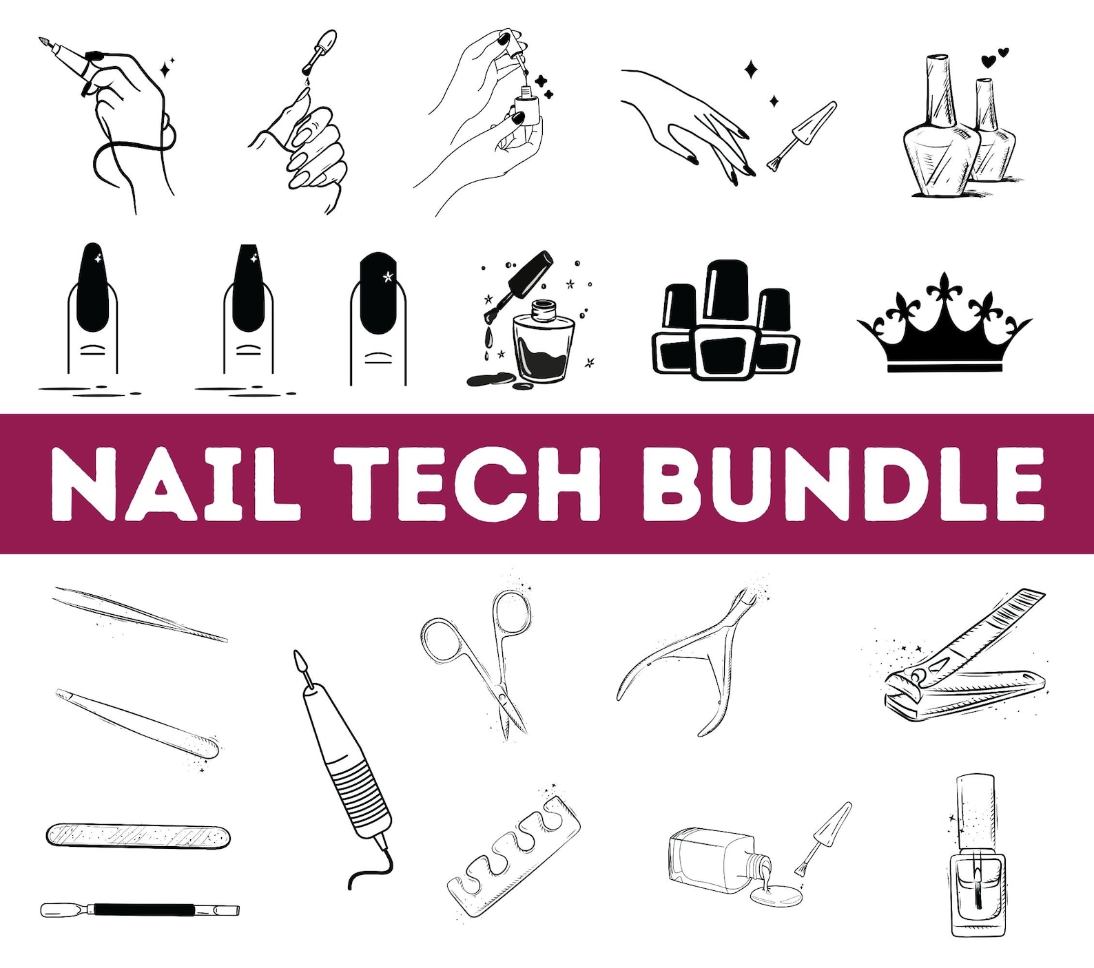 Nail Tech SVG Bundle| Nail Artist Svg Files| Nails Svg| Beauty Svg ...