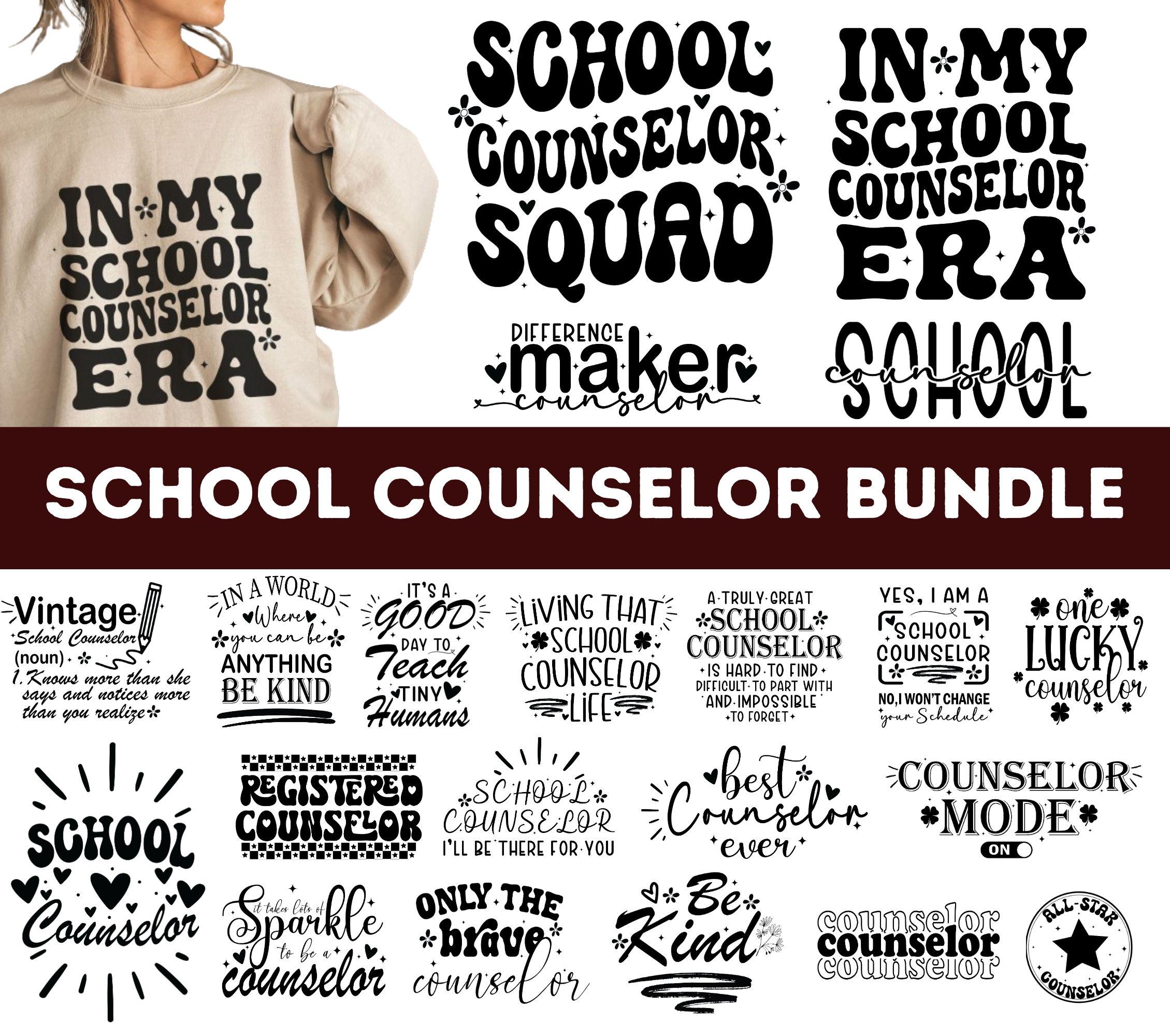 School Counselor SVG Bundle| School Counselor Png| Counselor Shirt Svg ...