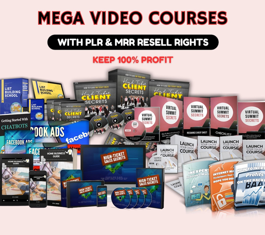 160+ Business Courses Bundle Done for You PLR MRR Digital Products ...