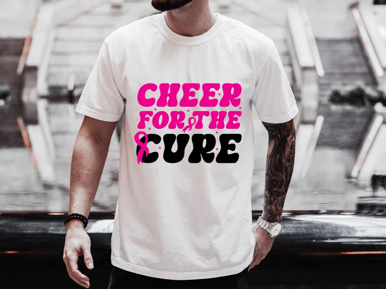 Breast Cancer Awareness Svg Cheer for the Cure Svg Pink - Etsy