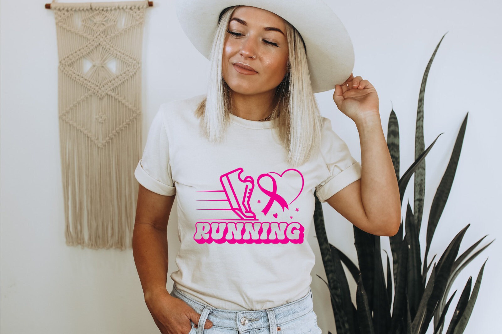 Breast Cancer Running Svg Running to Make a Change Svg Pink - Etsy
