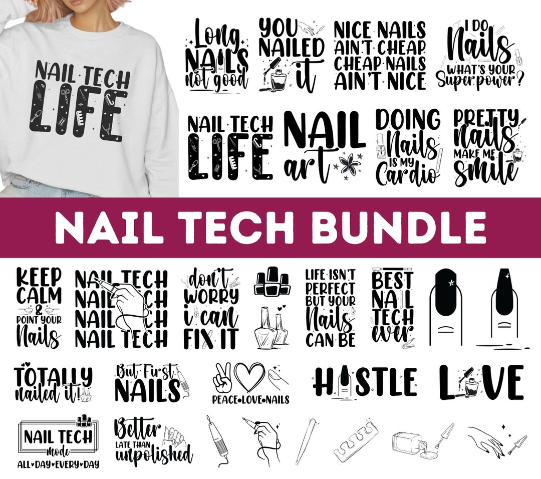 Nail Tech SVG Bundle Nail Artist Svg Nail Polish Svg Nail Polish Svg ...