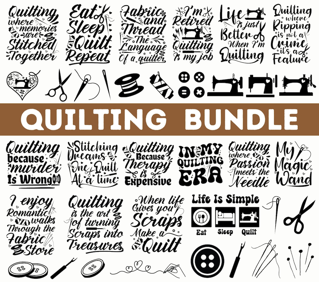 Quilting SVG Bundle| Quilting Svg| Quilting Designs| Sewing SVG Quote ...