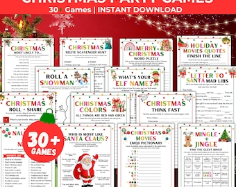 Christmas Games MEGA BUNDLE, 65 Printable Christmas Party Games ...